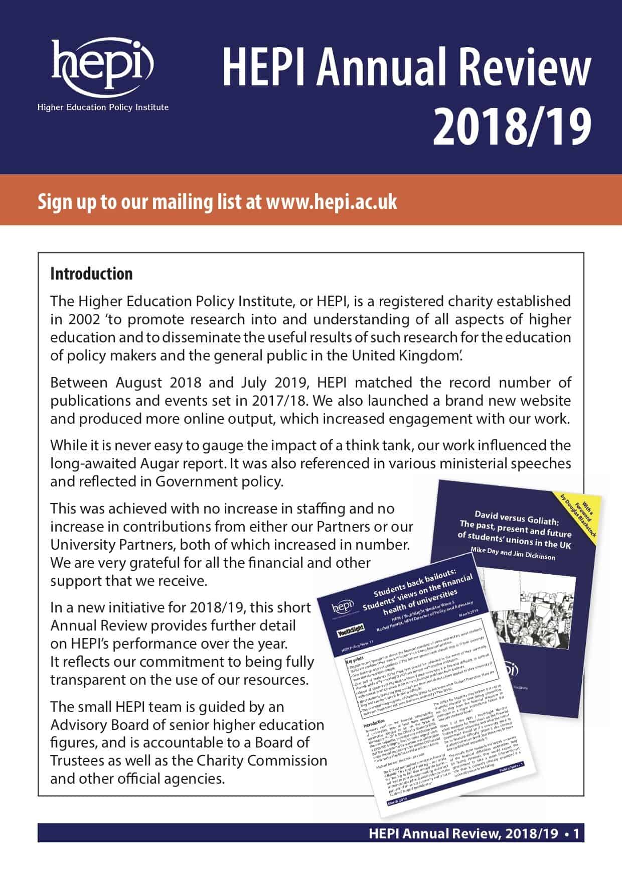 Annual Review - HEPI