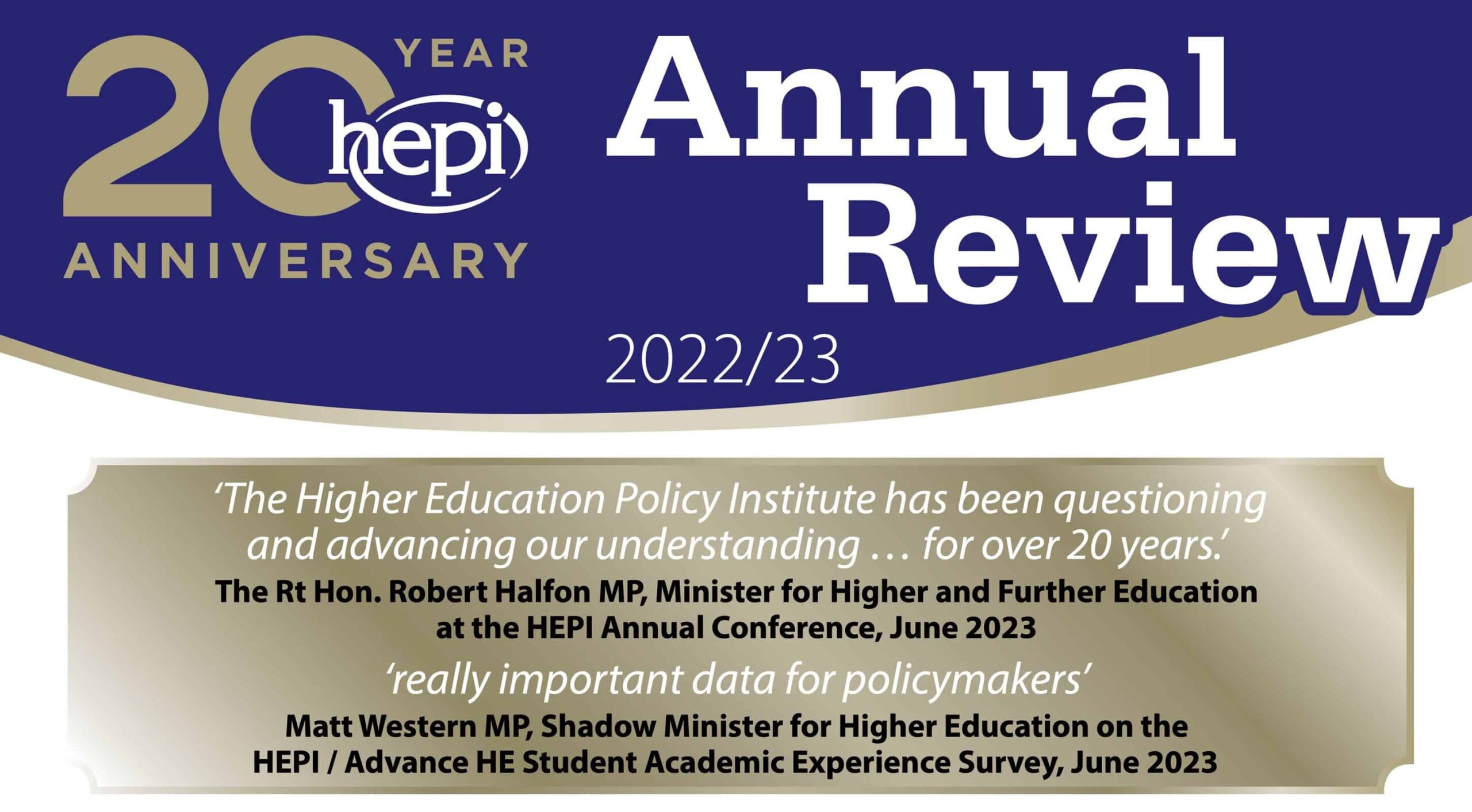 Looking back on the 2022/23 academic year: HEPI's Annual Review - HEPI