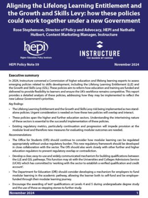 Aligning the Lifelong Learning Entitlement and the Growth and Skills ...