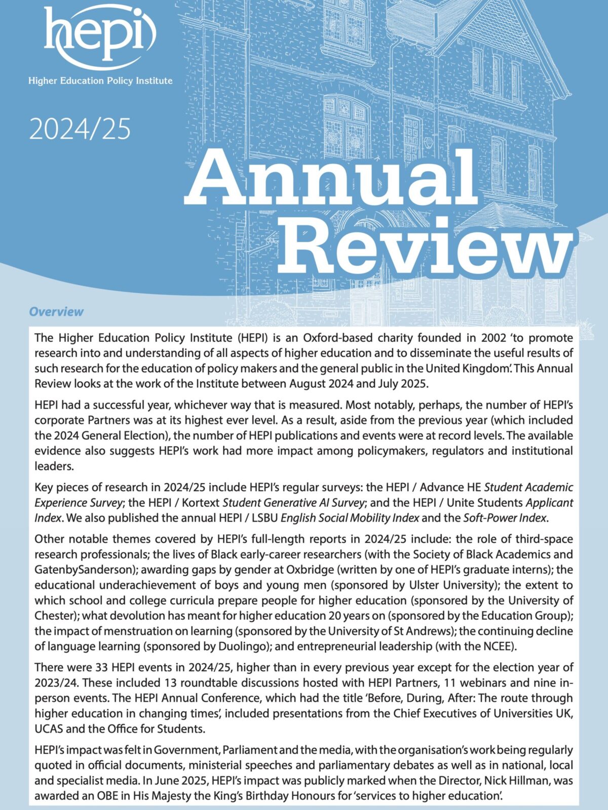 What more can we do? - HEPI